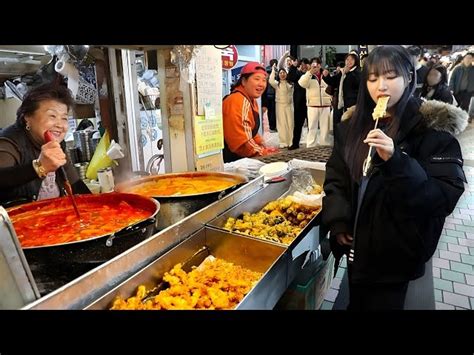 제주7탄동문시장 길거리음식 다 털었더니 사람들 반응이😂 떡볶이 칼국수 닭강정 먹방