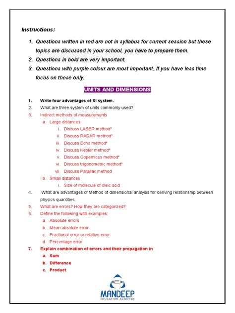 class 11 physics term 1 most imp questions pdf