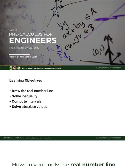 lesson 1 2 real number line inequality intervals and absolute value