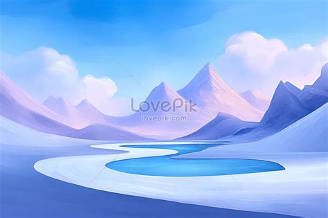 아름다운 산 일러스트 무료 다운로드 Lovepik