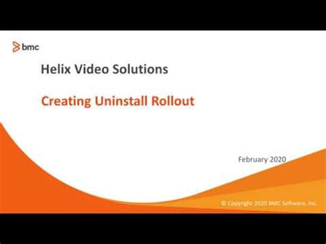 BMC Client Management BCM How To Create Uninstall Rollout And Uninstall BCM Agent YouTube