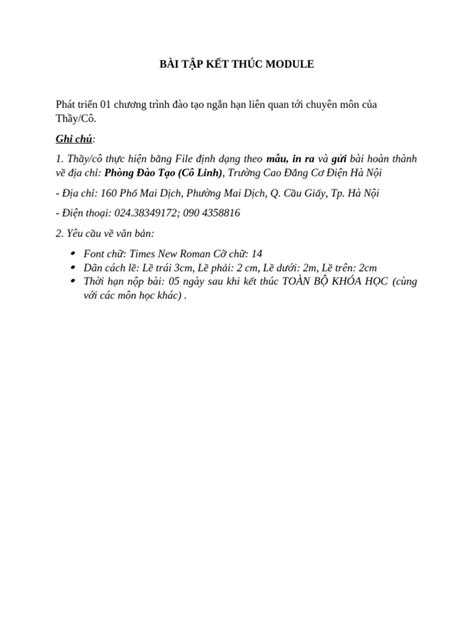 Bài Thu Hoạch Kết Thúc Module Ptct Bdnv Sư Phạm Gdnn Pdf