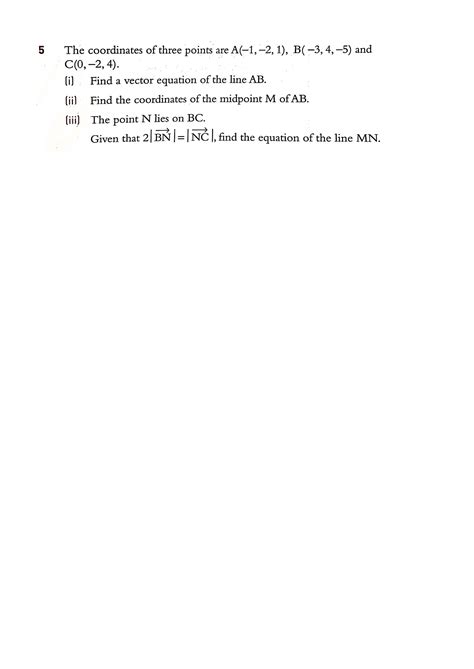 Solved 5 The Coordinates Of Three Points Are
