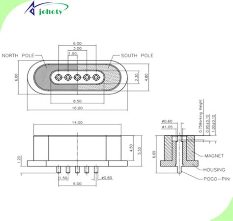 5 Pin Electrical Connector Ultra Dense Reliable Johoty