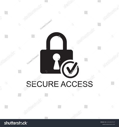 Secure Access Icon Application Icon Stock Vector Royalty Free
