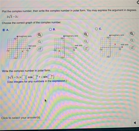 Solved Plot The Complex Number Then Write The Complex