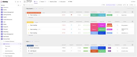 how to use clickup for meetings and agendas clickup help