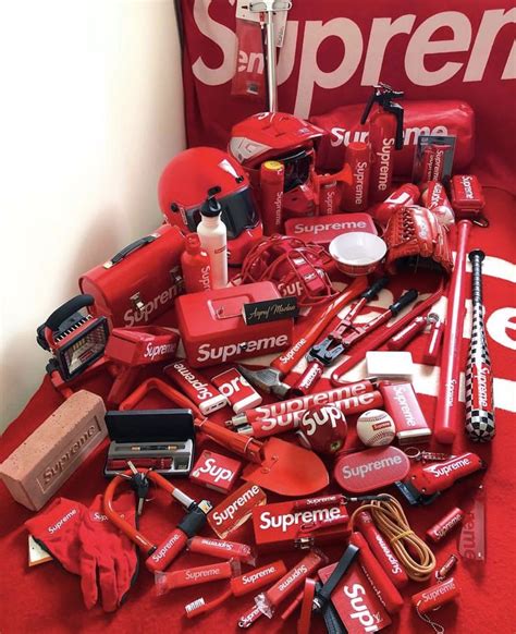 Supreme Accessories In Red Supreme Hypebeast Style Supreme Accessories