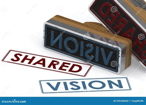 Rubber Stamp With Shared Vision Word Stock Illustration Illustration Of Wooden Sign 295328562