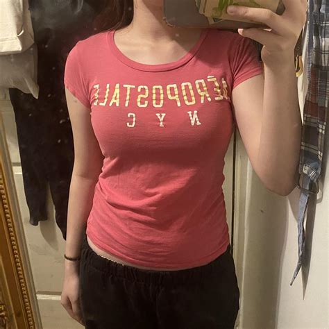 Hot Pink Aeropostale Tee Depop