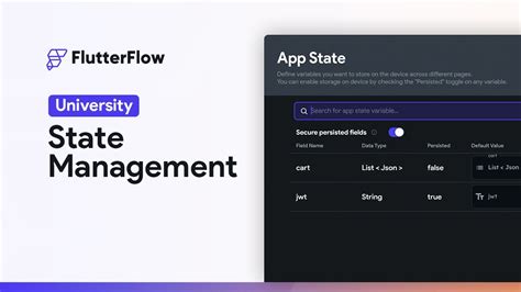 State Management Flutterflow University Youtube