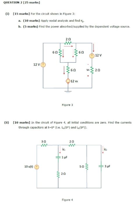 Solved Question 2 25 Marks 1 15 Marks For The Circuit