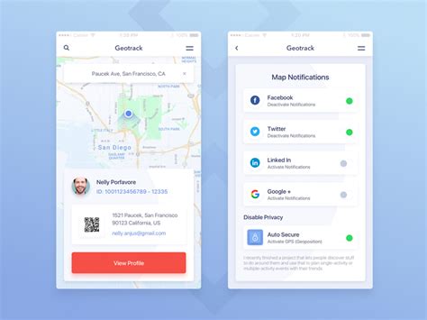 map screen design of geolocation based mobile app by serhii pykin on