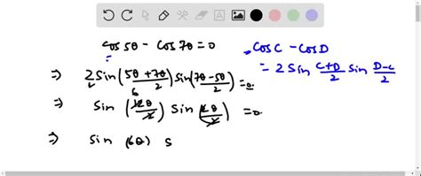 solved using sum to product formulas solve the equation by first using