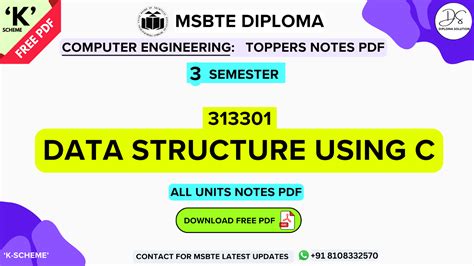 Msbte 313301 Data Structure Using C 3rd Semester K Scheme Computer