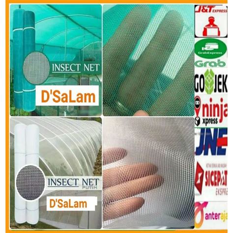 Jual Jaring Kasa Insect Net Lebar 1 Meter Putih Hijau Waring Kasa Shopee Indonesia