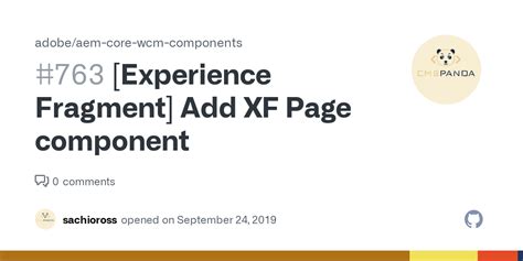 [experience Fragment] Add Xf Page Component · Issue 763 · Adobe Aem Core Wcm Components · Github