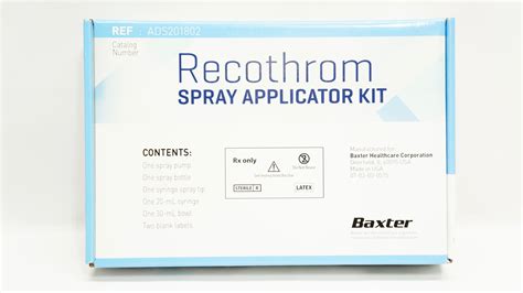 Baxter Ads201802 Recothrom Spray Applicator Kit
