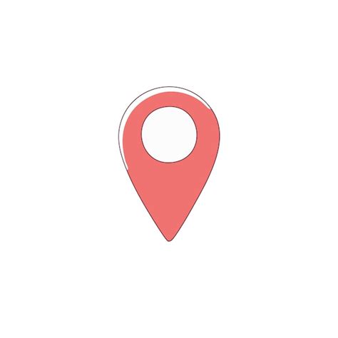 A Red Location Pin Icon Commonly Used In Maps And Navigation