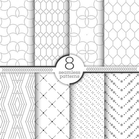 Big Set Seamless Patterns Classical Simple Textures Regularly Repeating Geometrical Stock Vector