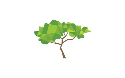 Polygonal Green Tree Vector Illustration 27269016 Vector Art At Vecteezy