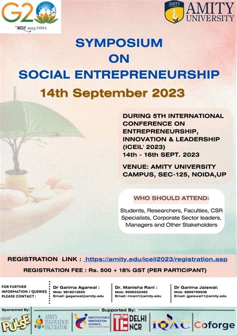 Dr Garima Jaiswal On Linkedin Symposium On Social Entrepreneurship By Amity University Au