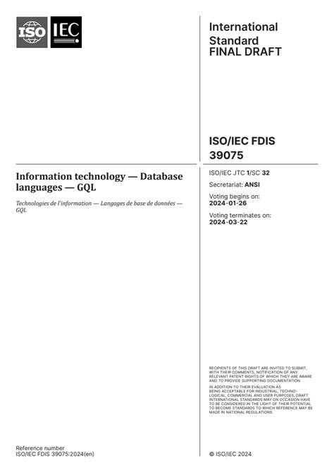 iso iec 39075 information technology — database languages — gql