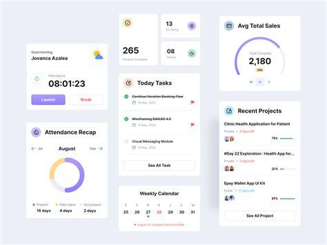 Task Management Dashboard Components Ui By Ashikur Rahman For Design