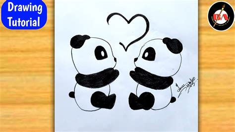 Cute Easy Panda Drawing With Pencil