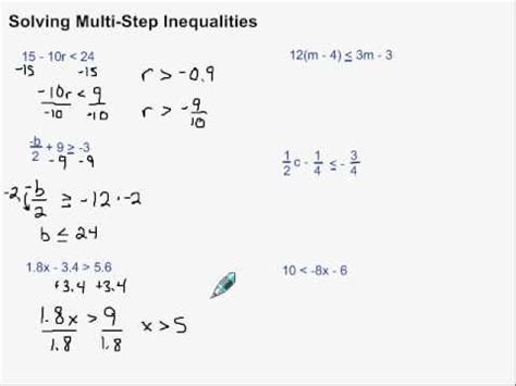 Solving Multi Step Inequalities YouTube
