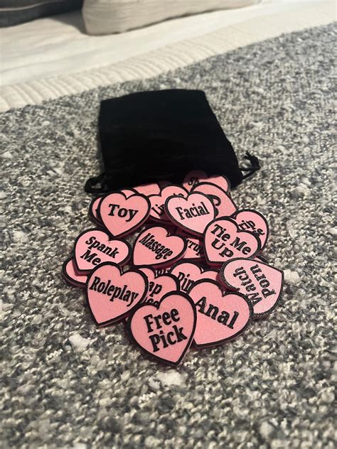 Naughty Tokens For Couples Heart Shape Kinky Erotic Game Sex Positions