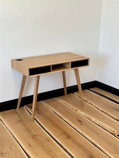 Wood Desk With Drawers Small Office Desk Handmade Cstom Furniture