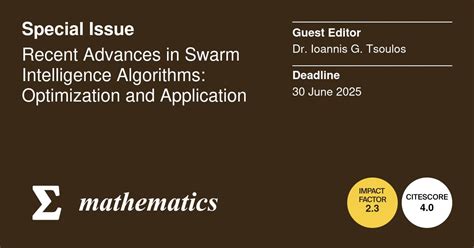 Mathematics Mdpi On Linkedin Swarmintelligence Algorithms