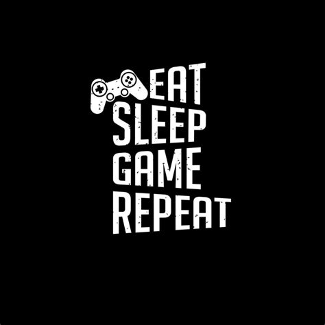Eat Sleep Game Repeat Vector Design 14856647 Vector Art At Vecteezy