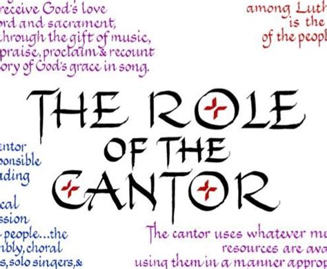 Role Of The Cantor Poster Association Of Lutheran Church Musicians