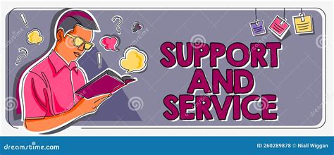 Writing Displaying Text Support And Service Conceptual Photo Technical