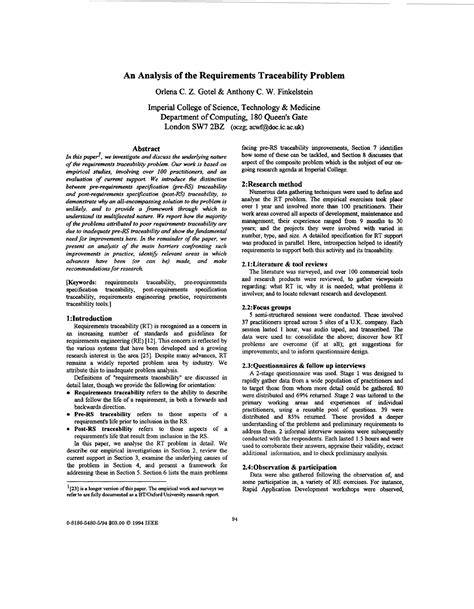Traceability For Configurable System An Analysis Of The Requirements