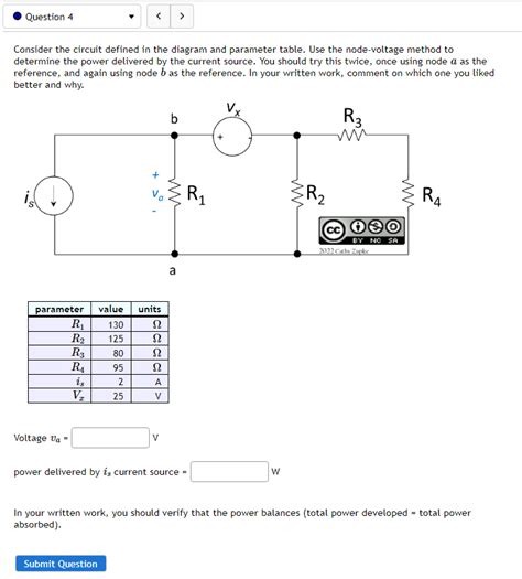 Solved Question 4Consider the circuit defined in the diagram | Chegg.com
