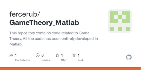 GitHub Fercerub GameTheory Matlab This Repository Contains Code Related To Game Theory All
