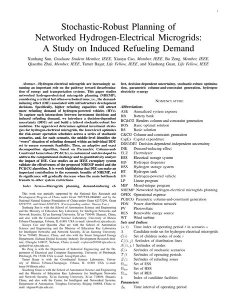 Pdf Stochastic Robust Planning Of Networked Hydrogen Electrical
