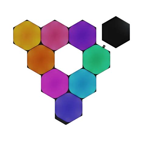Nanoleaf 9 Panels Black Ultra Hexagons Starter Kit El3bs7