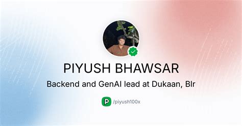 Piyush Bhawsar • Peerlist