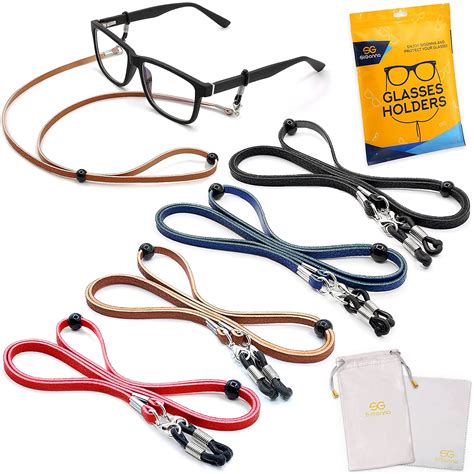 Eyeglasses Holder Strap Cord Premium Eco Leather Eye Glasses String