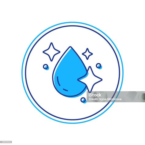 Filled Outline Water Drop Icon Isolated On White Background Vector Stock Illustration Download