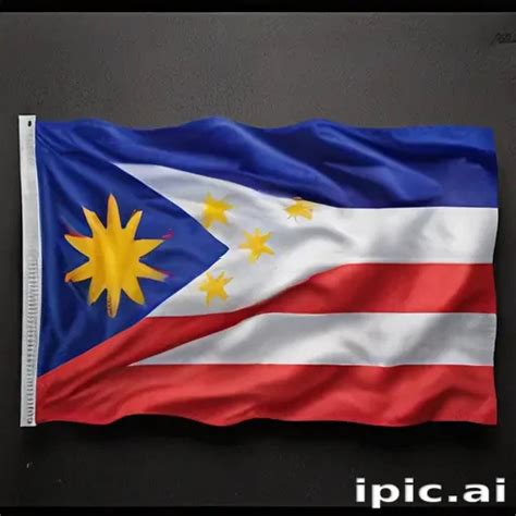 Vibrant Representation Of The Philippine Flag With Symbolic Colors And