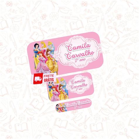 Etiquetas Escolares Princesas Disney 110un Elo7