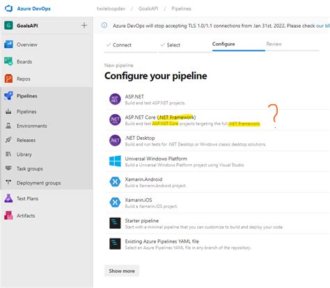 Core Azure Pipeline Ambiguous Selection Stack Overflow