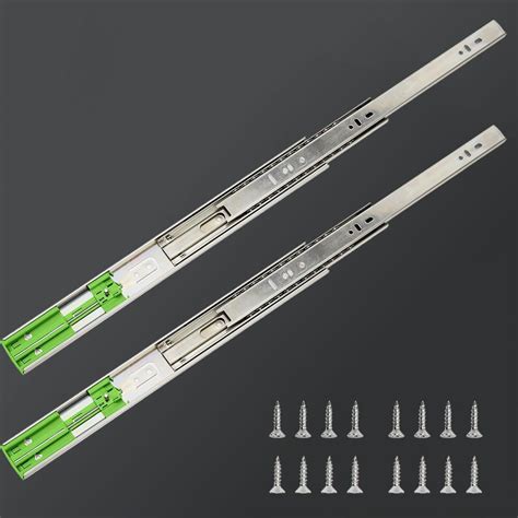 1 Pairs 22 Inch Drawer Slides Soft Close Drawer Full Extension Drawer Slides 22 Inch Soft Close