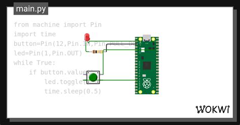 Blinking Of Bulb Using Push Button Wokwi Esp32 Stm32 Arduino Simulator
