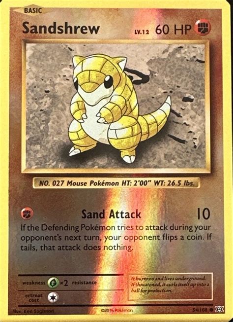 Sandshrew Reverse Holo 54 54 2 Prices Pokémon Evolutions